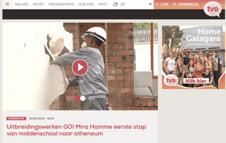 Reportage TV OOST: "Uitbreidingswerken GO! Mira Hamme eerste stap van middenschool naar atheneum ...
